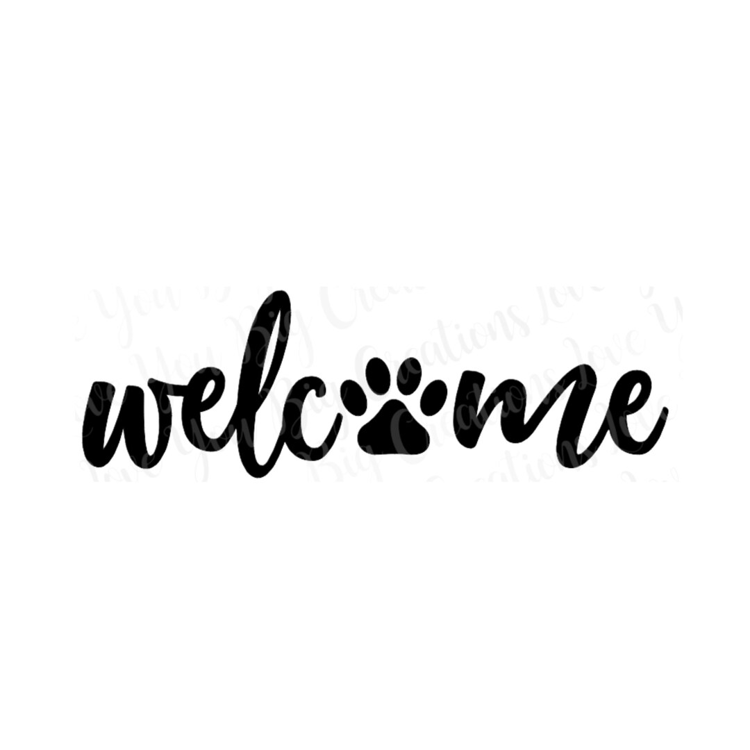 Welcome Paw Print PNG - Etsy