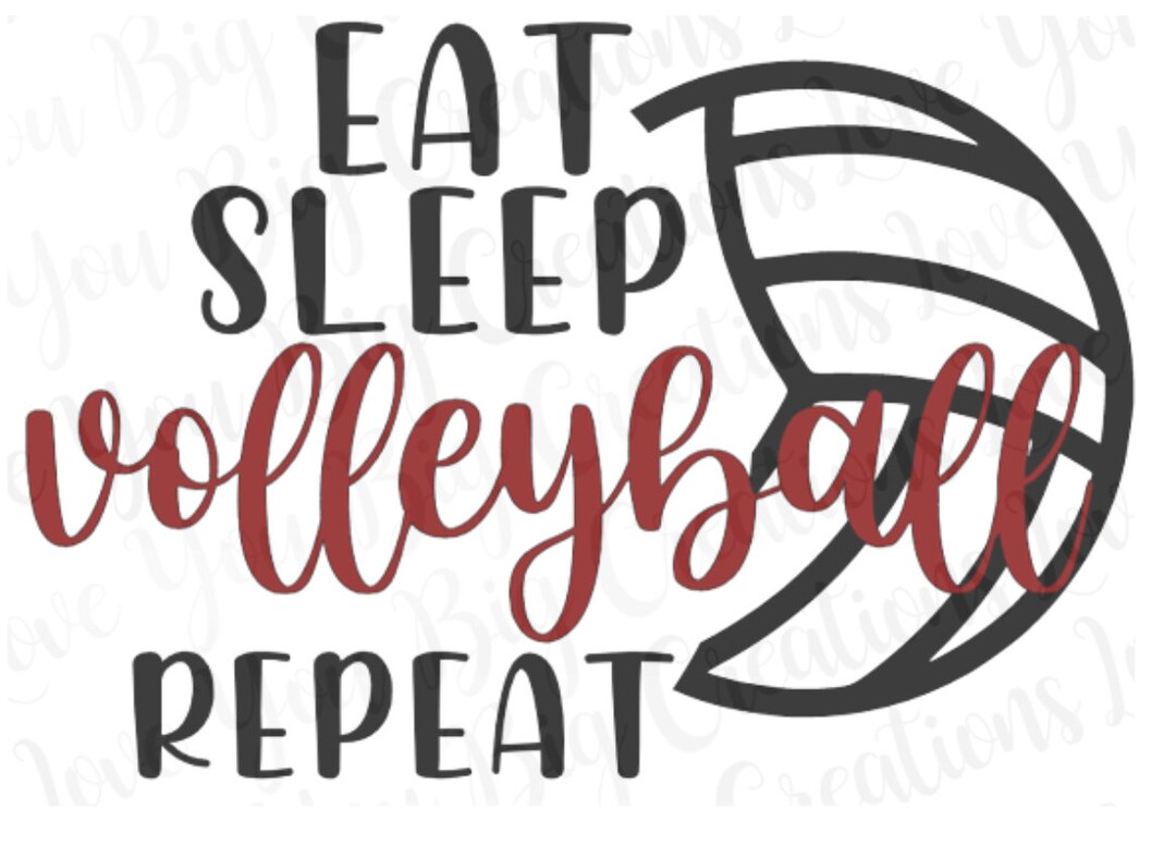 Eat Sleep Volleyball Repeat PNG - Etsy