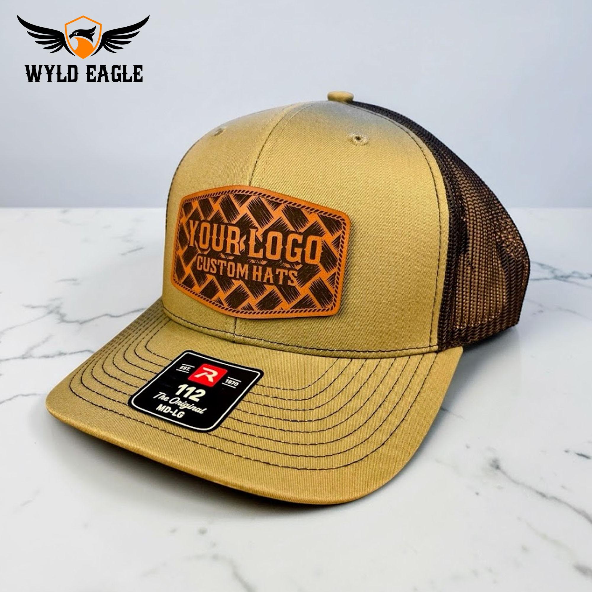 Custom Logo Leather Patch Hat Bulk Custom Hats for Business, Trucker ...
