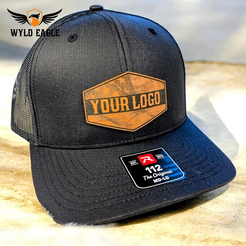 Custom Logo Leather Patch Hat Bulk Custom Hats for Business, Trucker ...