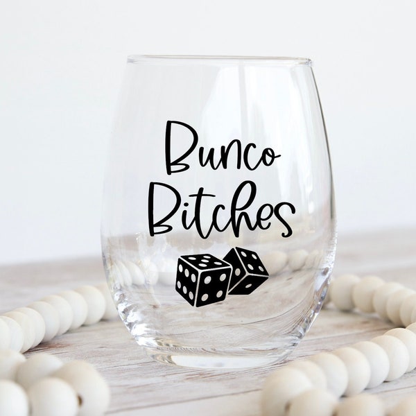 Bunco Wine Glass Etsy