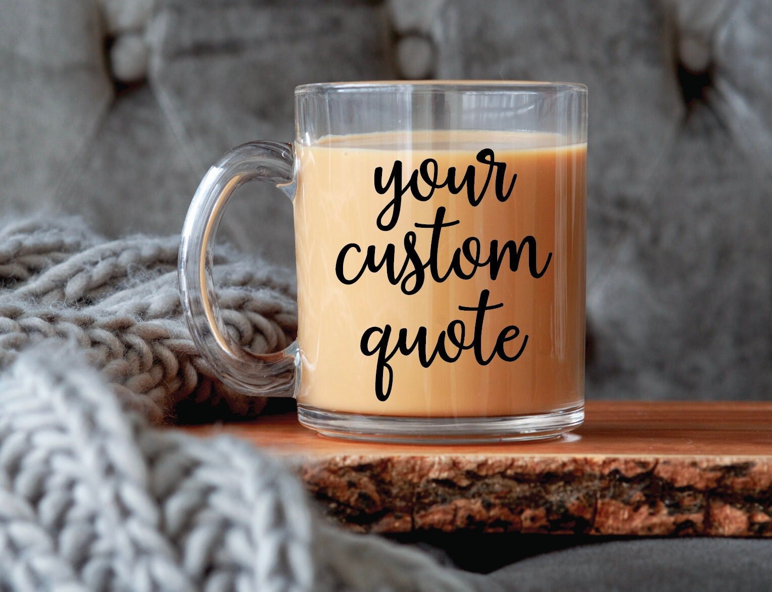 Custom Glass Mug Custom Glass Coffee Mug Personalized Coffee - Etsy