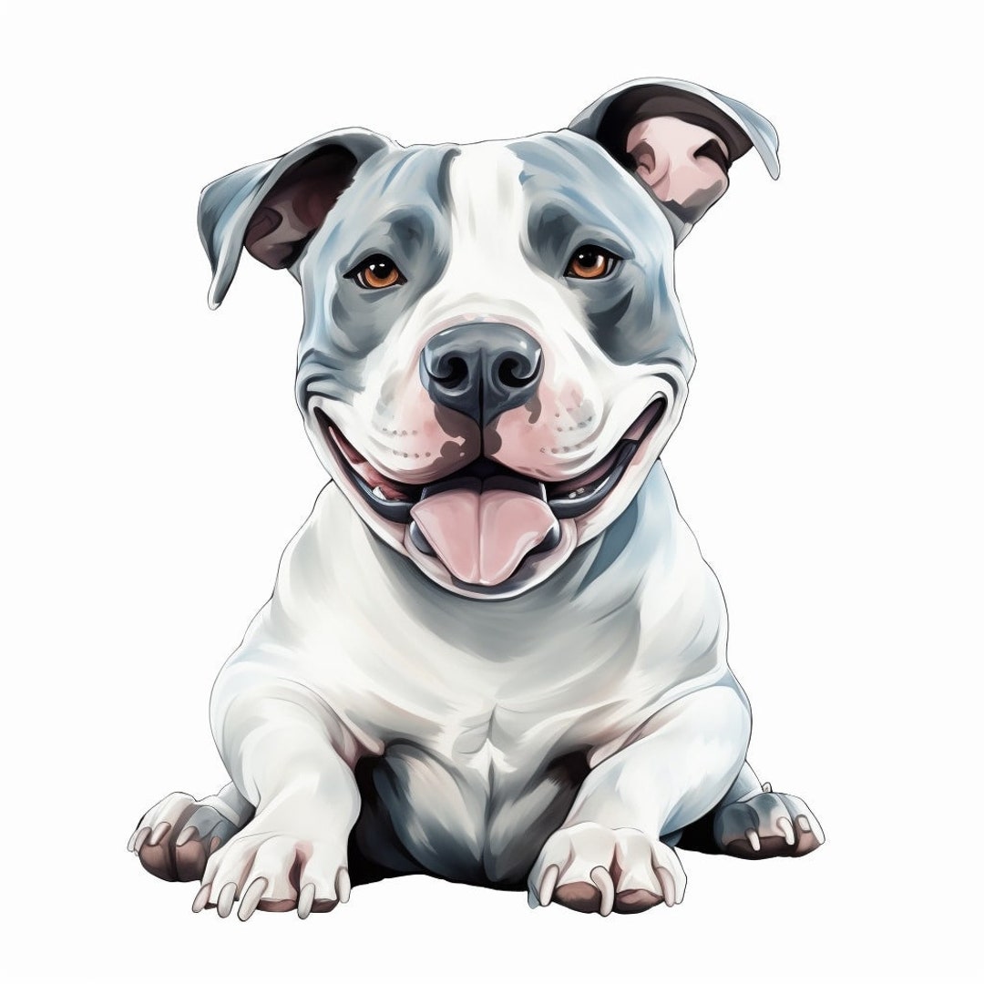 Pitbull Clipart Dog Art Printable 20 Digital Downloads - Etsy