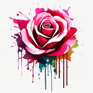Graffiti Rose Petal Clipart 20 Printable High Quality Jpgs Digital ...
