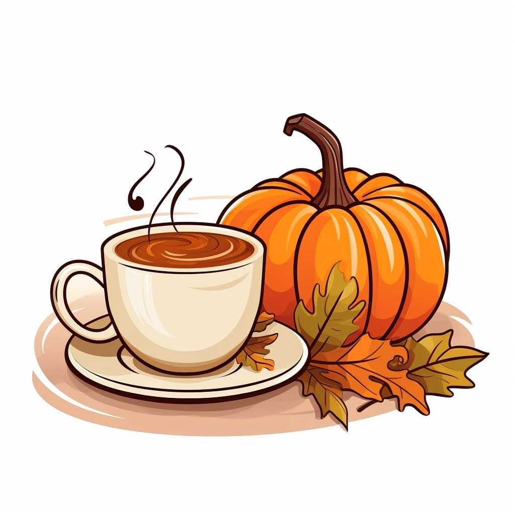 Pumpkin Spice Coffee Latte Clipart Art Printable 20 High Quality Jpgs ...