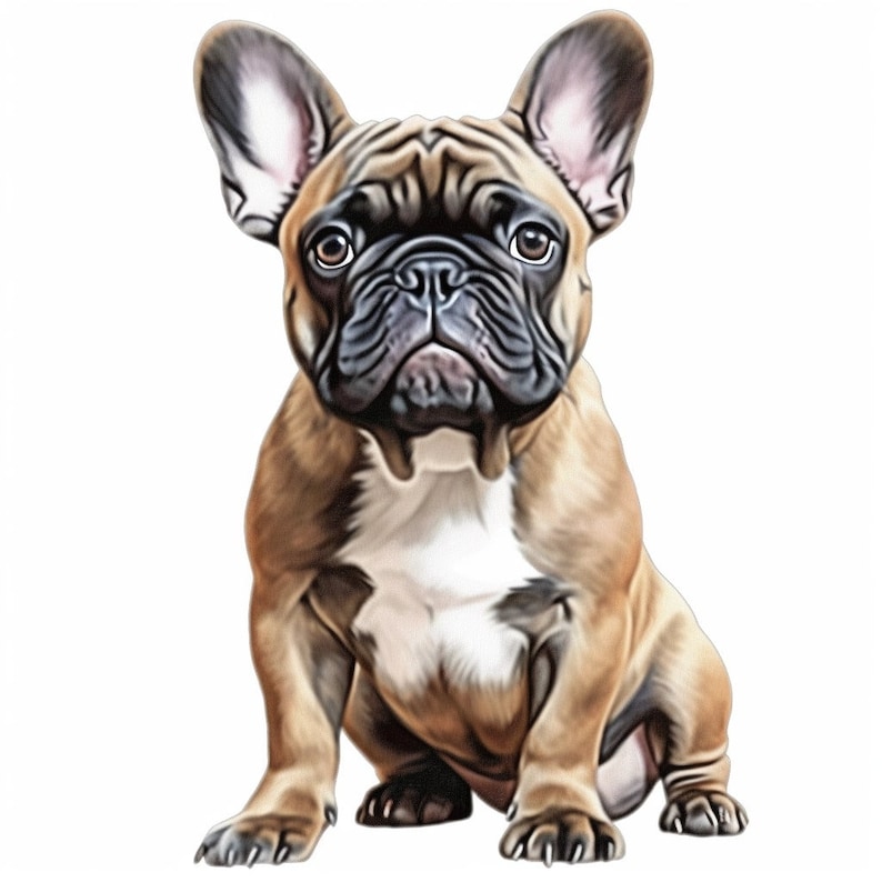 French Bulldog Frenchie Clipart Dog Art Printable 20 Digital - Etsy