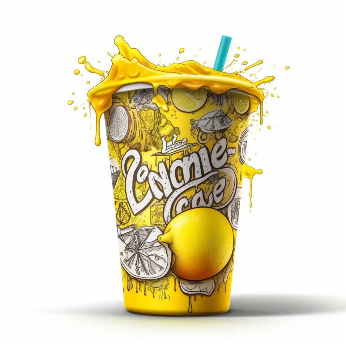14 Graffiti Lemonade Artistic Clipart Digital Downloads - Etsy