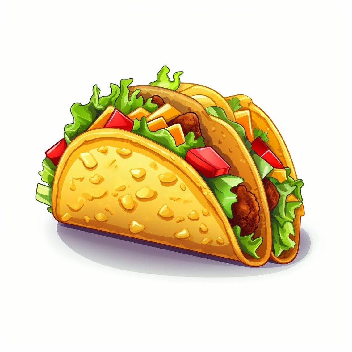 Taco Clipart 20 High Quality Jpgs Digital Download Card Making Digital ...