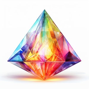 Rainbow Prism Colorful Clipart 20 Instant Digital Download - Etsy