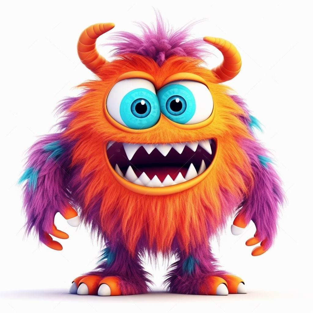 Cute Baby Monster Colorful Clipart 20 High Quality Jpgs Digital ...