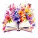 Book Flower Magic Floral Mystical Clipart 20 High Quality Jpgs Digital ...