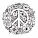 25 Adult Coloring Pages Peace Sign Floral Designs - Etsy