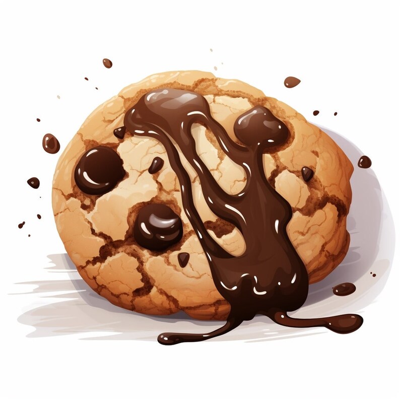 Graffiti Chocolate Chip Cookie Clipart 20 Printable High Quality Jpgs ...