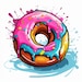 Graffiti Donut Clipart 20 Printable High Quality Jpgs Digital Download ...