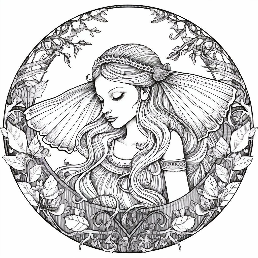 25 Adult Coloring Pages Fairy Faries Fantasy Printable Instant Download ...