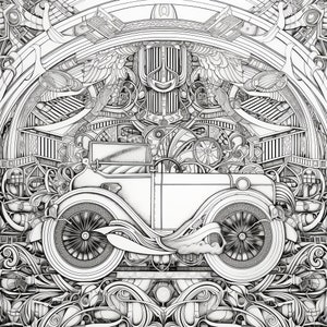 30 Vintage Car Truck Automobile Mandala Adult Coloring Pages Book - Etsy