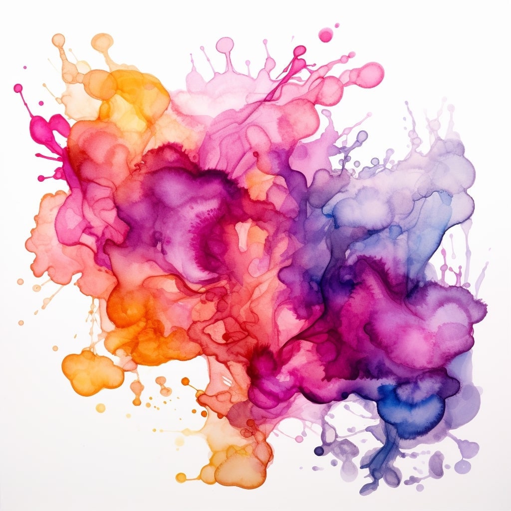 Watercolor Ink Splash Clipart 20 Printable High Quality Jpgs Digital ...
