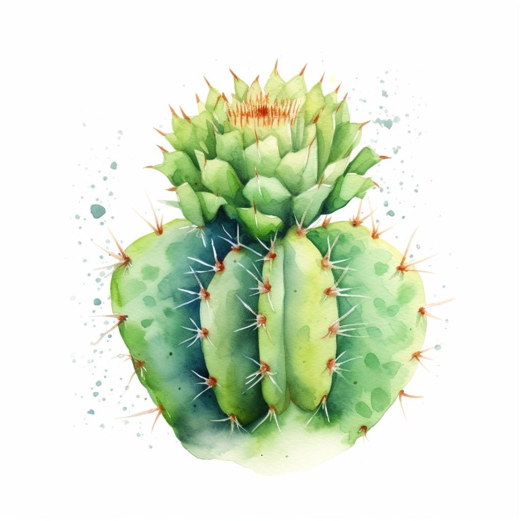 Watercolor Cactus Clipart Flowers 20 Printable Digital Downloads - Etsy