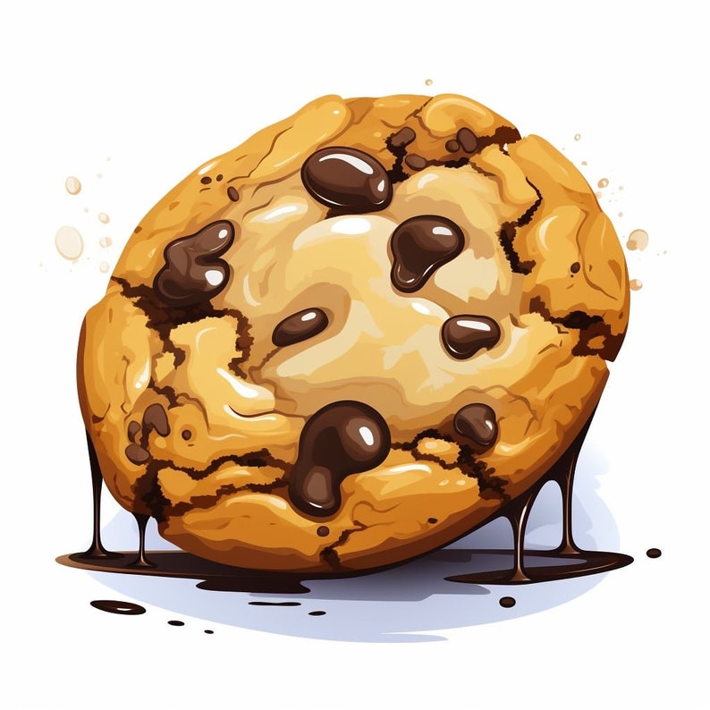Graffiti Chocolate Chip Cookie Clipart 20 Printable High Quality Jpgs ...