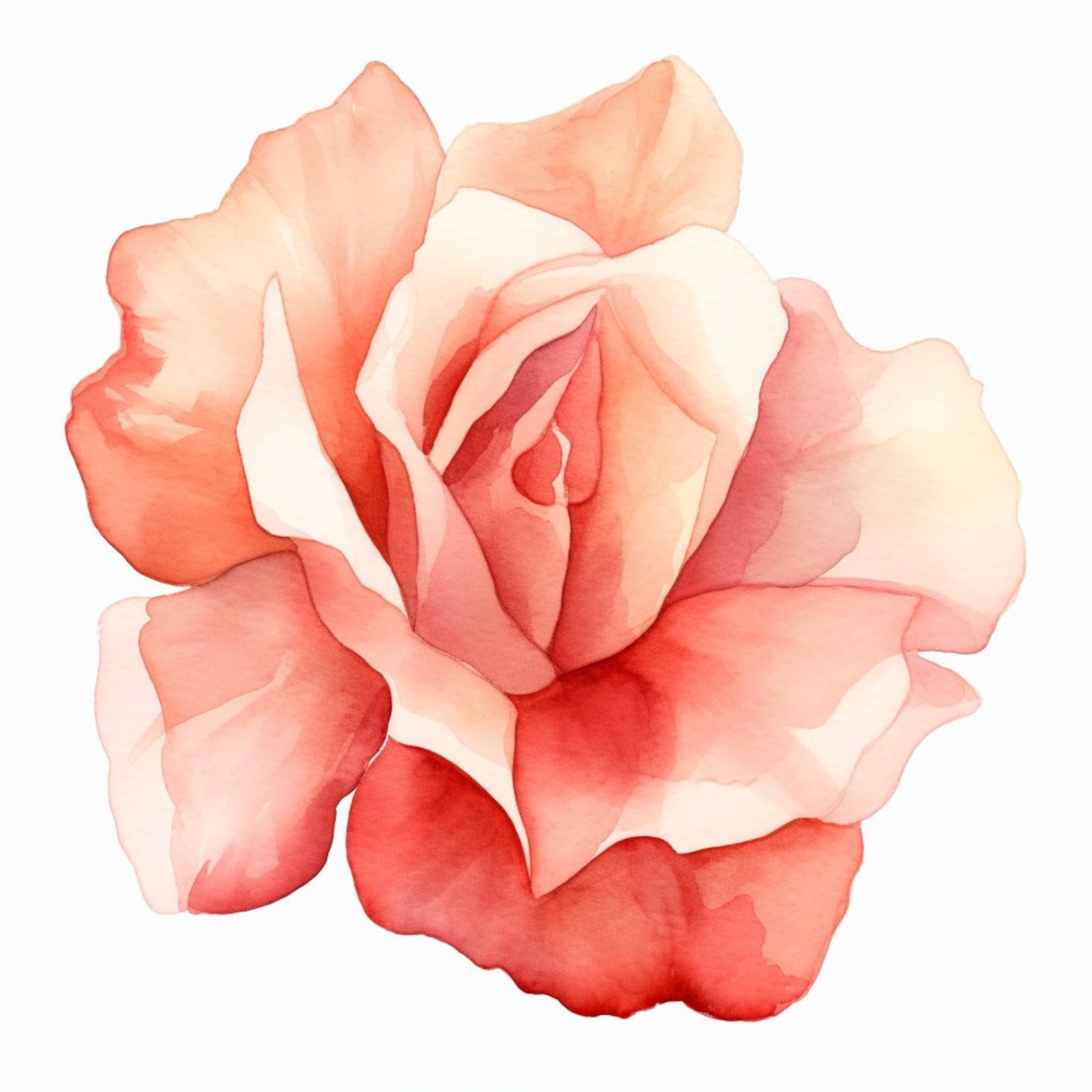 Watercolor Rose Petal Clipart 20 Printable High Quality Jpgs Digital ...
