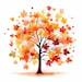 Fall Leaves Tree Autumn Clipart 20 Printable High Quality Jpgs Digital ...
