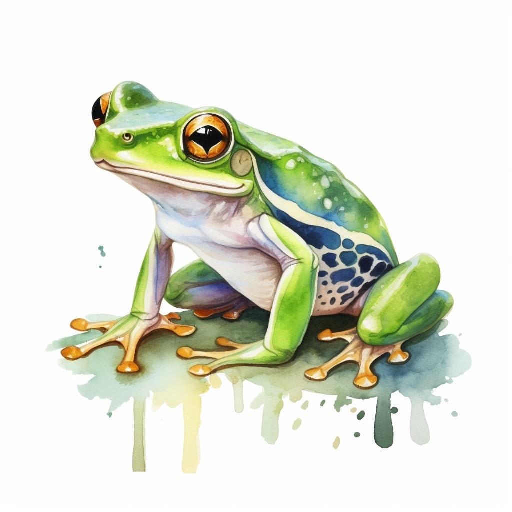 Watercolor Frog Clipart Art Printable 20 High Quality Jpgs Digital ...