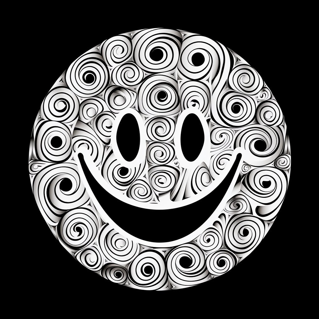 Smiley Smiling Face Paisley Mandala 50 Adult Coloring Page - Etsy