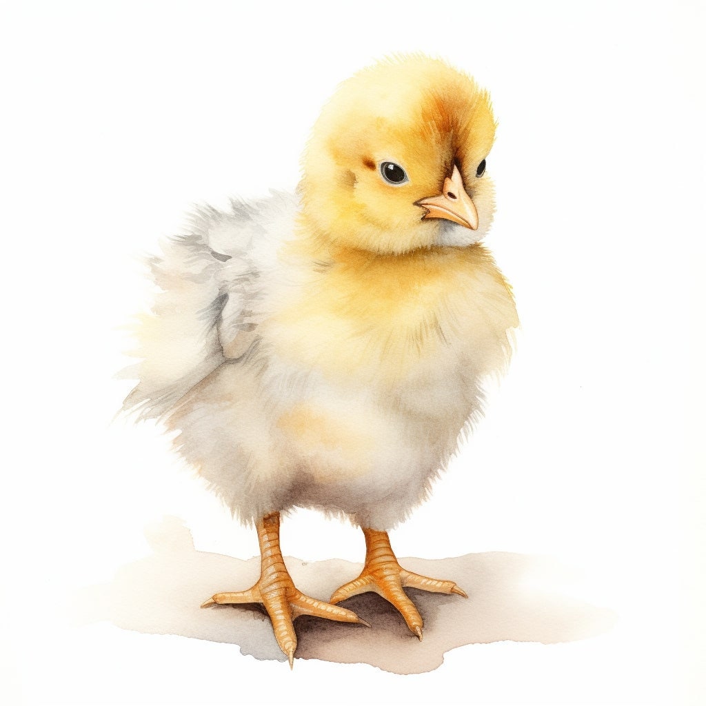 Watercolor Baby Chick Clipart Art Printable 20 High Quality Jpgs ...