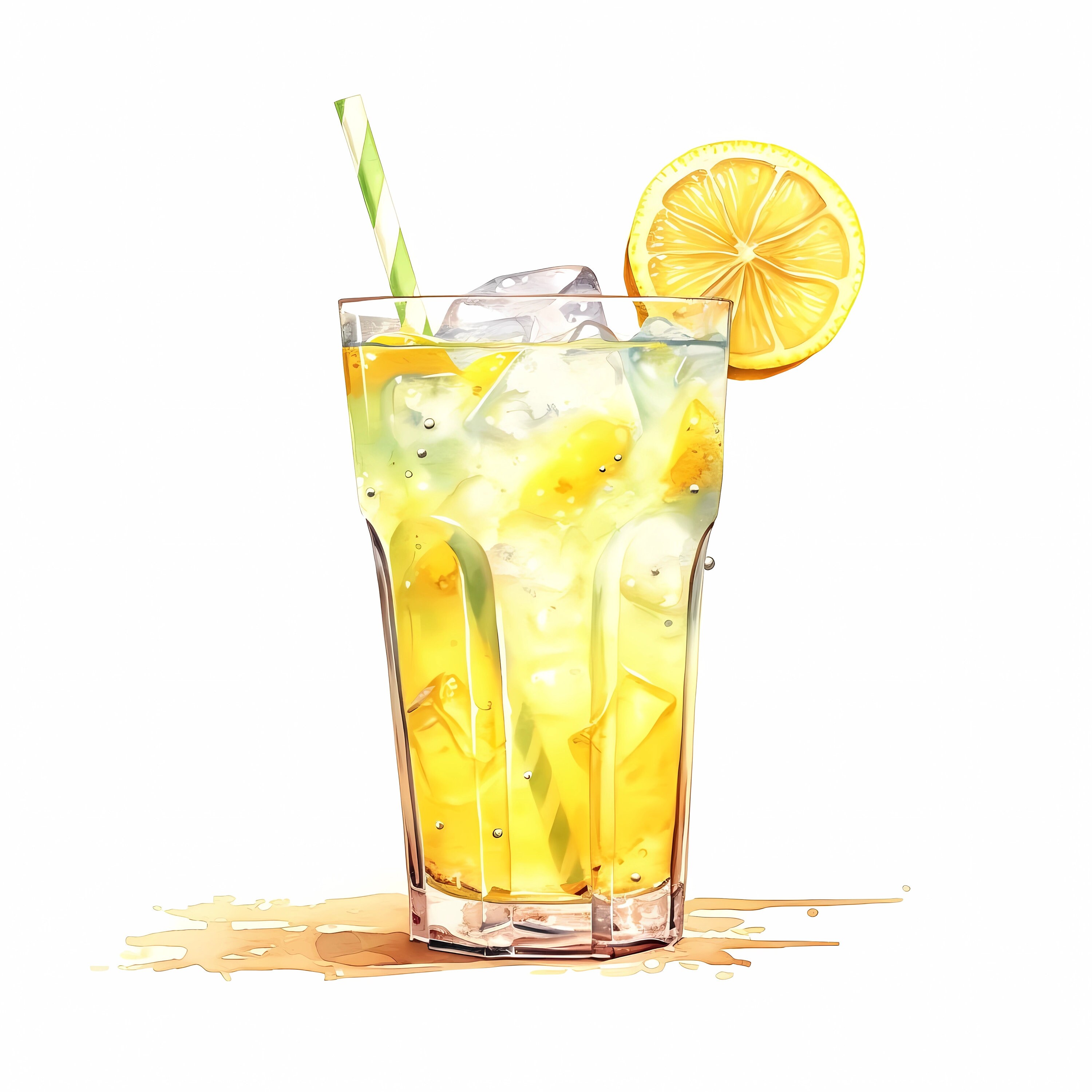 15 Refreshing Lemonade Watercolor Clipart Summertime Feel Digital ...