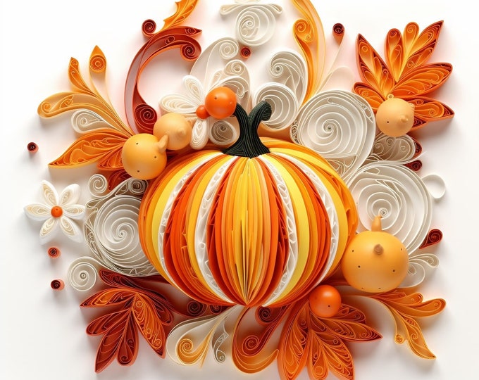 Digital Autumn Tree Quilling Art - Fall Printable Wall Decor - INSTANT ...