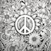 25 Adult Coloring Pages Peace Sign Floral Designs - Etsy