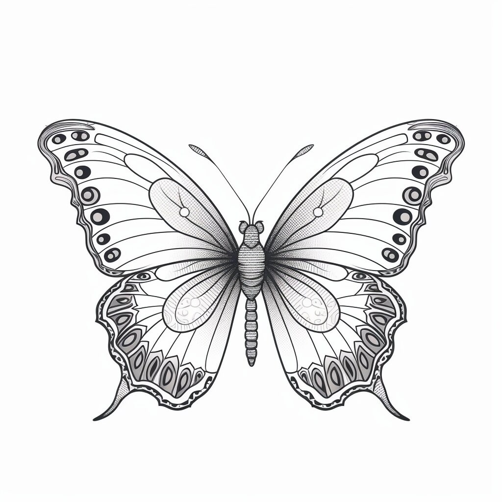 55 Butterfly Adult Coloring Pages Printable Digital Downloads - Etsy