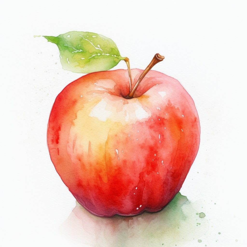 Watercolor Apple Clipart 20 Printable High Quality Jpgs Digital ...