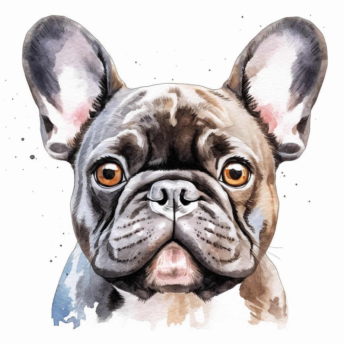 French Bulldog Frenchie Clipart Dog Art Printable 20 Digital - Etsy