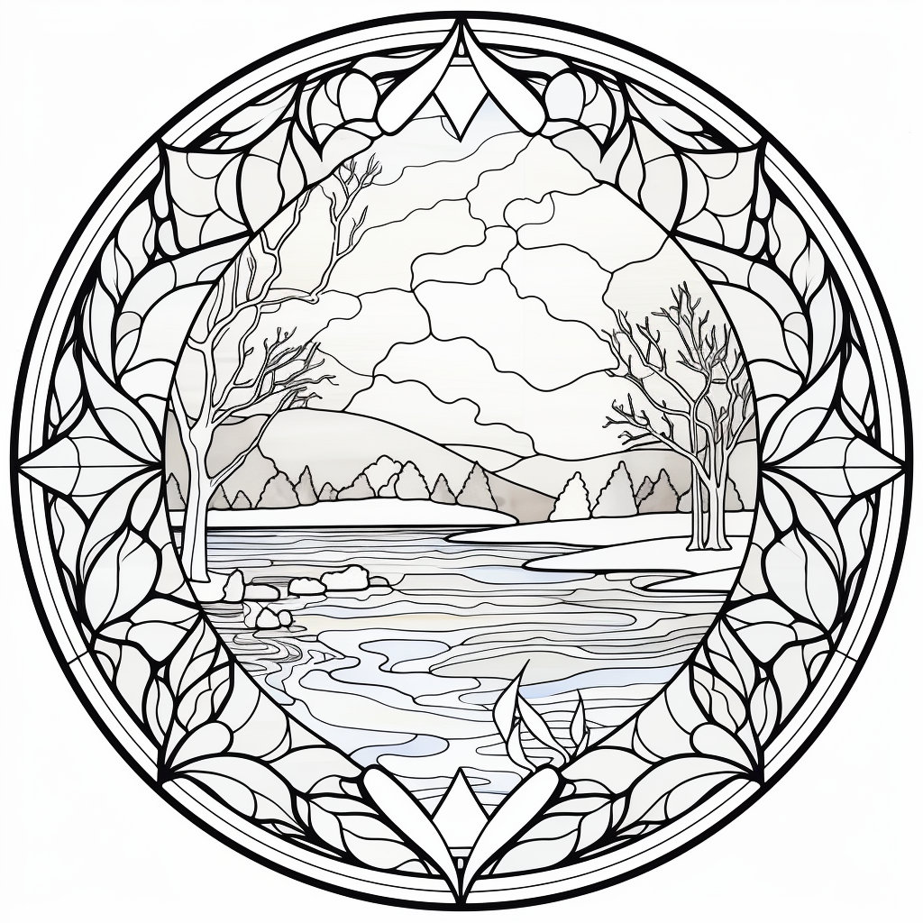 Stained Glass Adult Coloring Pages 60 Printable Instant - Etsy