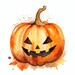 Watercolor Jack O Lantern Cute Scary Clipart 20 Instant Digital ...