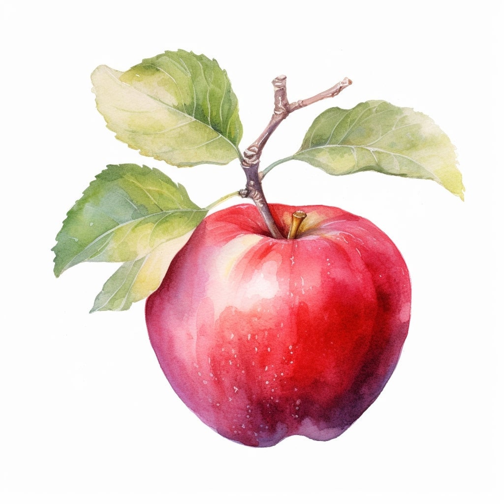Watercolor Apple Clipart 20 Printable High Quality Jpgs Digital ...