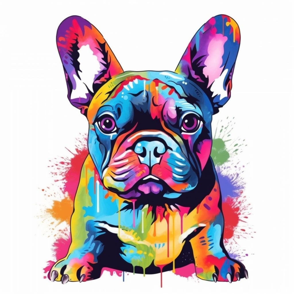 Graffiti Style French Bulldog Frenchie Clipart Dog Art Printable 20 ...