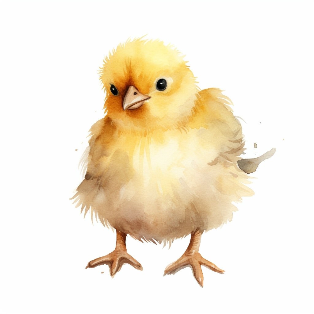 Watercolor Baby Chick Clipart Art Printable 20 High Quality Jpgs ...