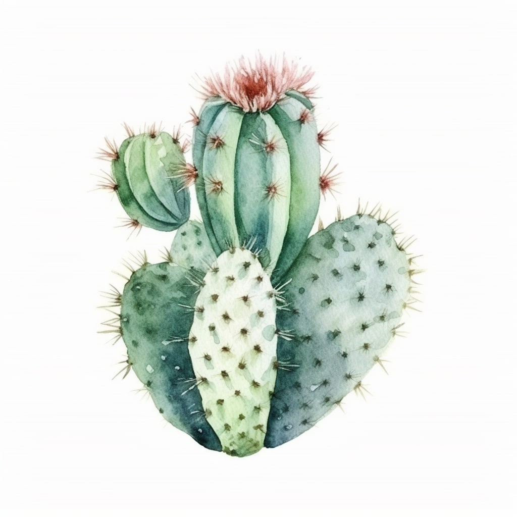 Watercolor Cactus Clipart Flowers 20 Printable Digital Downloads - Etsy