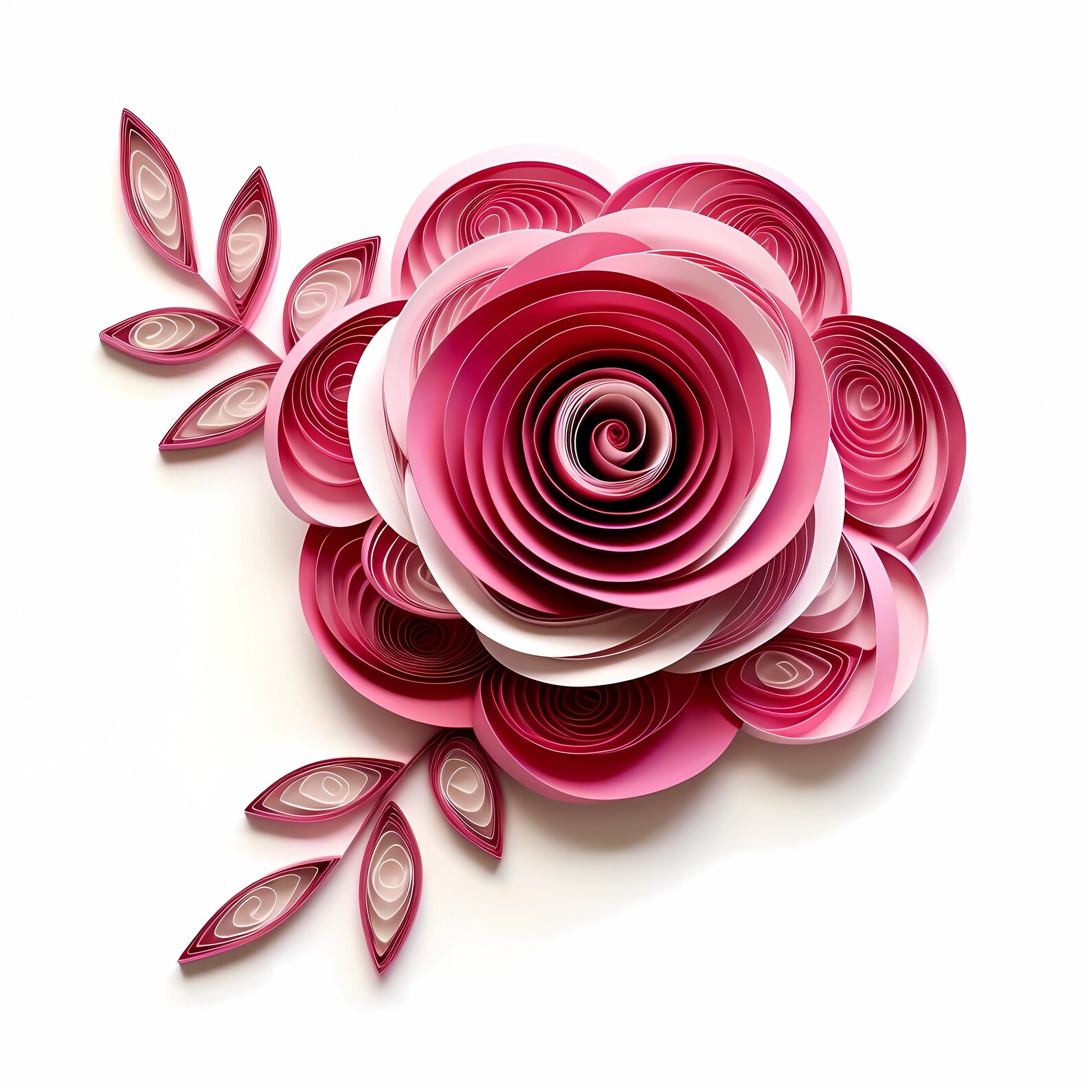 20 Quilling Rose Flower Colorful Clip Art Digital Downloads. - Etsy