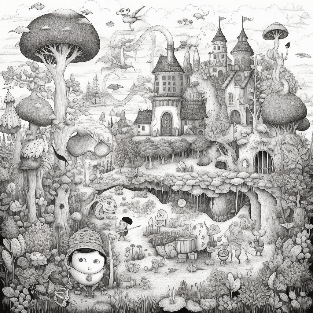 Fantasy Magical Adult Coloring Pages 30 Printable Digital Downloads. - Etsy