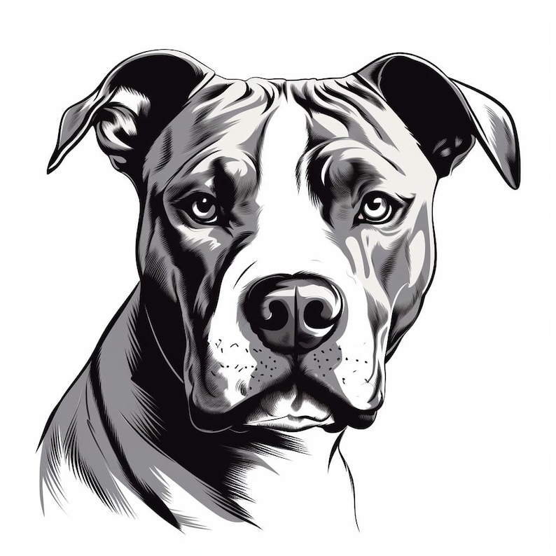 Pitbull Clipart Dog Art Printable 20 Digital Downloads - Etsy