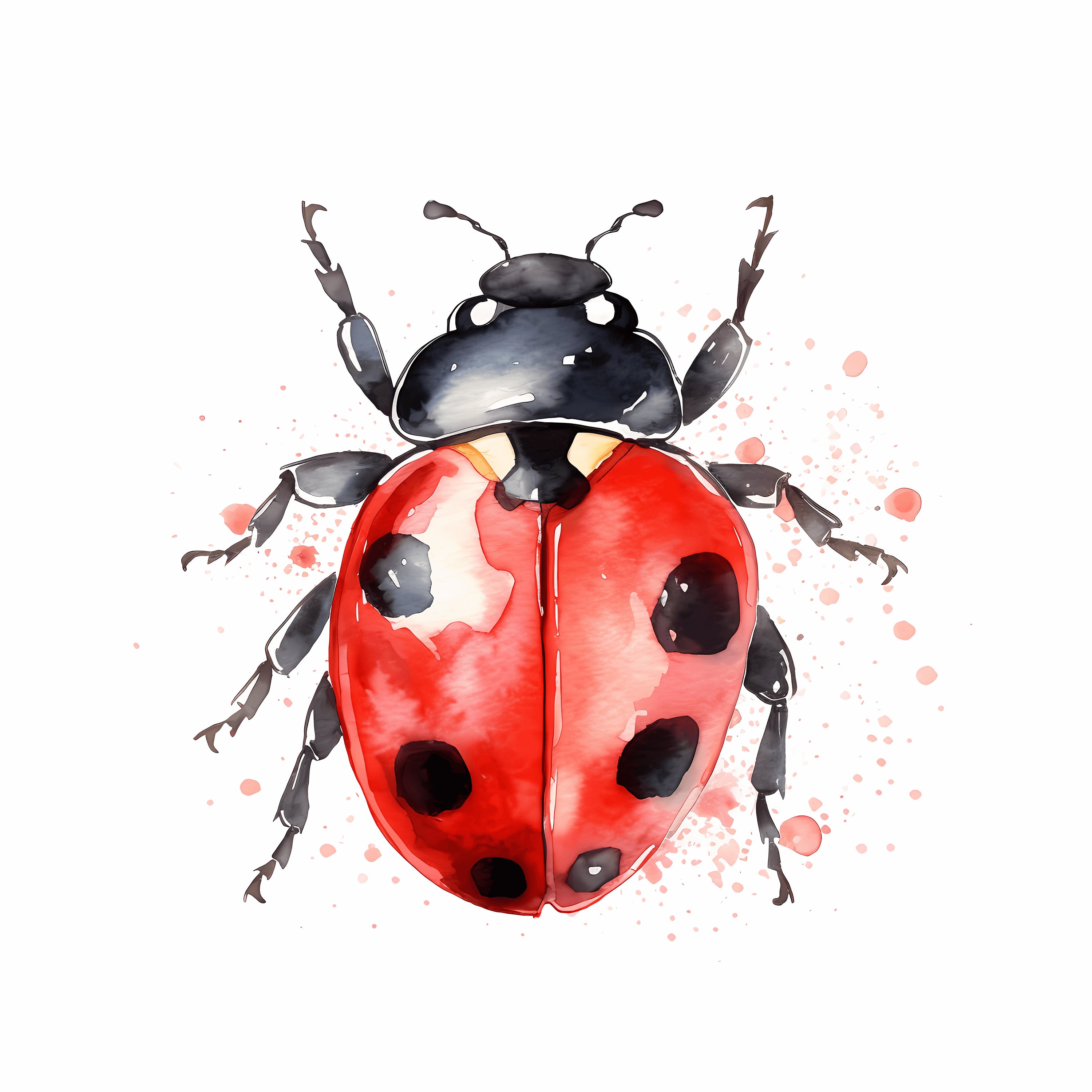 13 Watercolor Ladybug Clipart Images Digital Downloads - Etsy