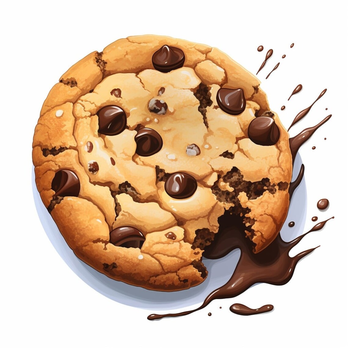 Graffiti Chocolate Chip Cookie Clipart 20 Printable High Quality Jpgs ...