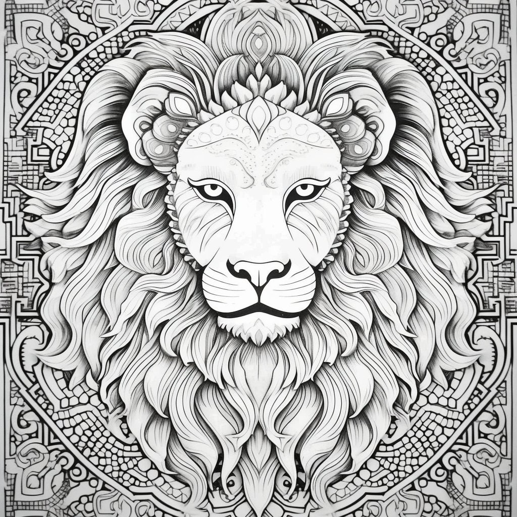 50 Animal Mandala Adult Coloring Pages Digital Download - Etsy