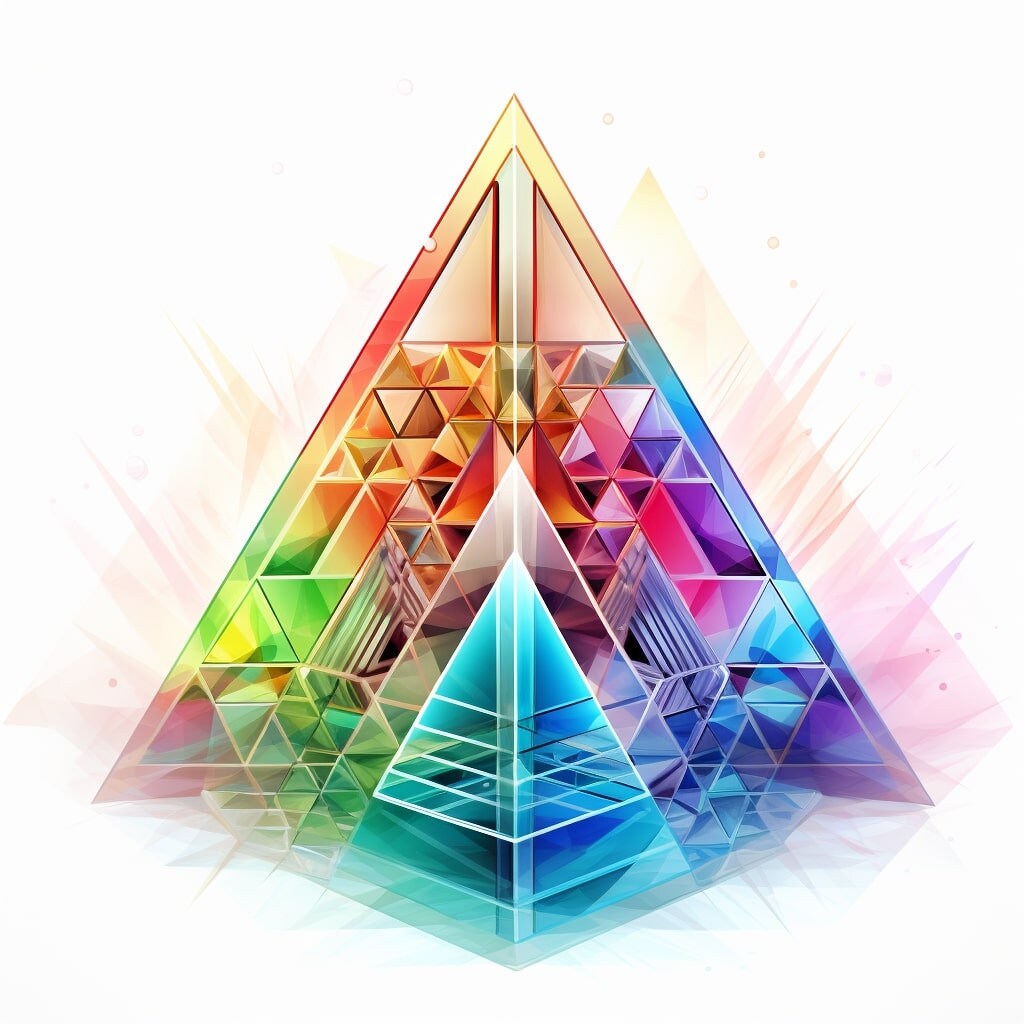 Rainbow Prism Colorful Clipart 20 Instant Digital Download - Etsy