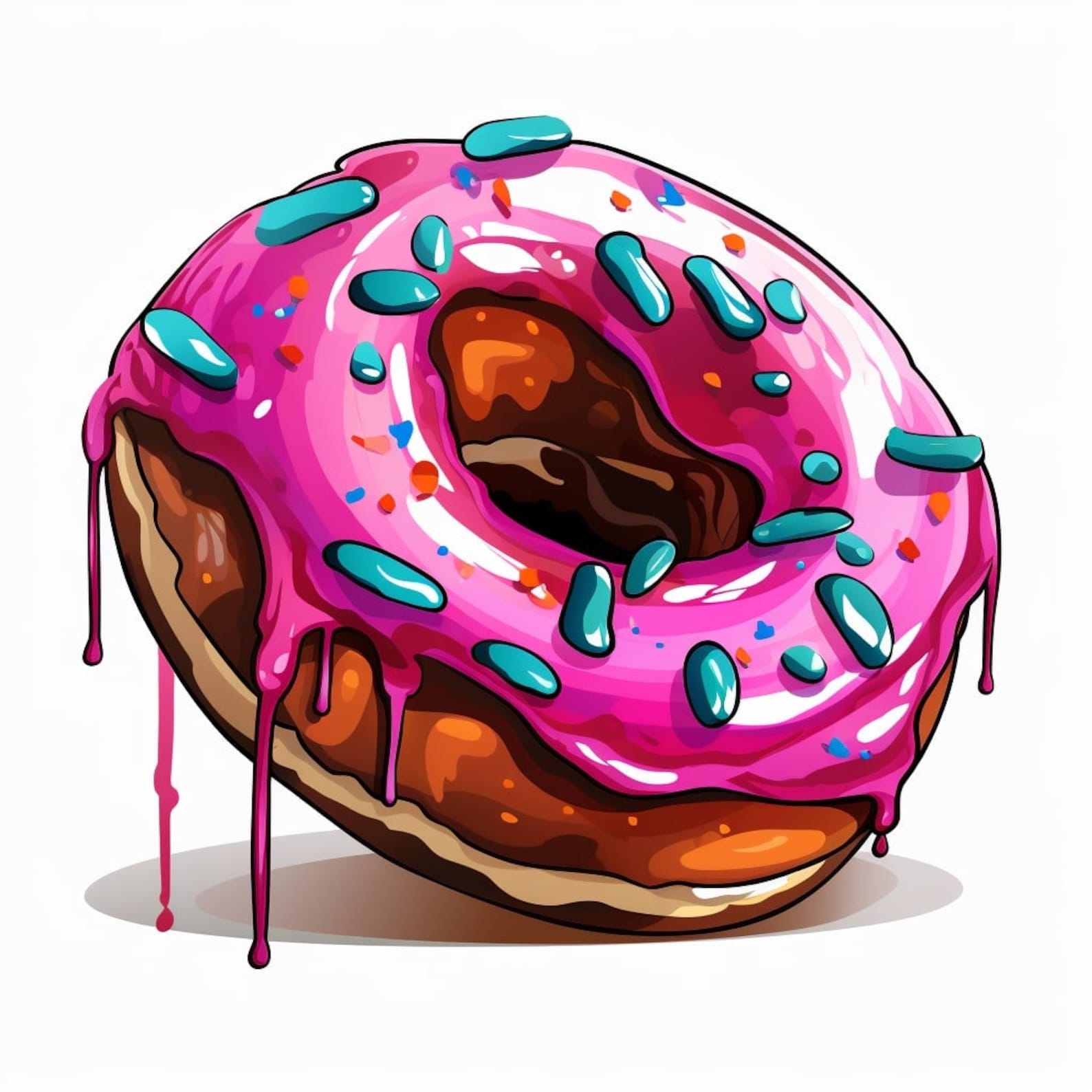 Graffiti Donut Clipart 20 Printable High Quality Jpgs Digital Download ...