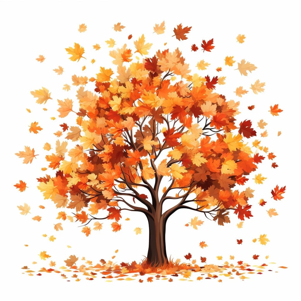 Fall Leaves Tree Autumn Clipart 20 Printable High Quality Jpgs Digital ...