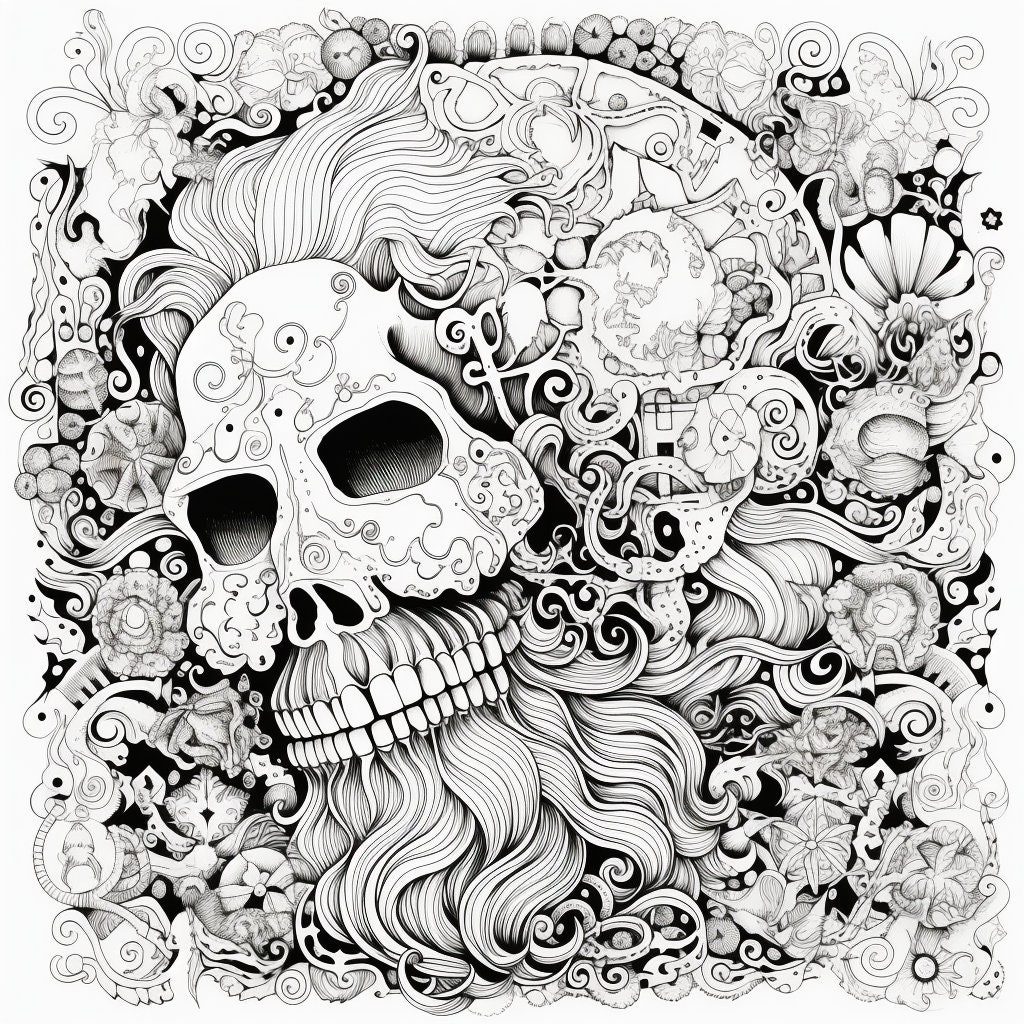 Adult Coloring Sugar Skulls Mandala 101 Printable Digital Downloads - Etsy
